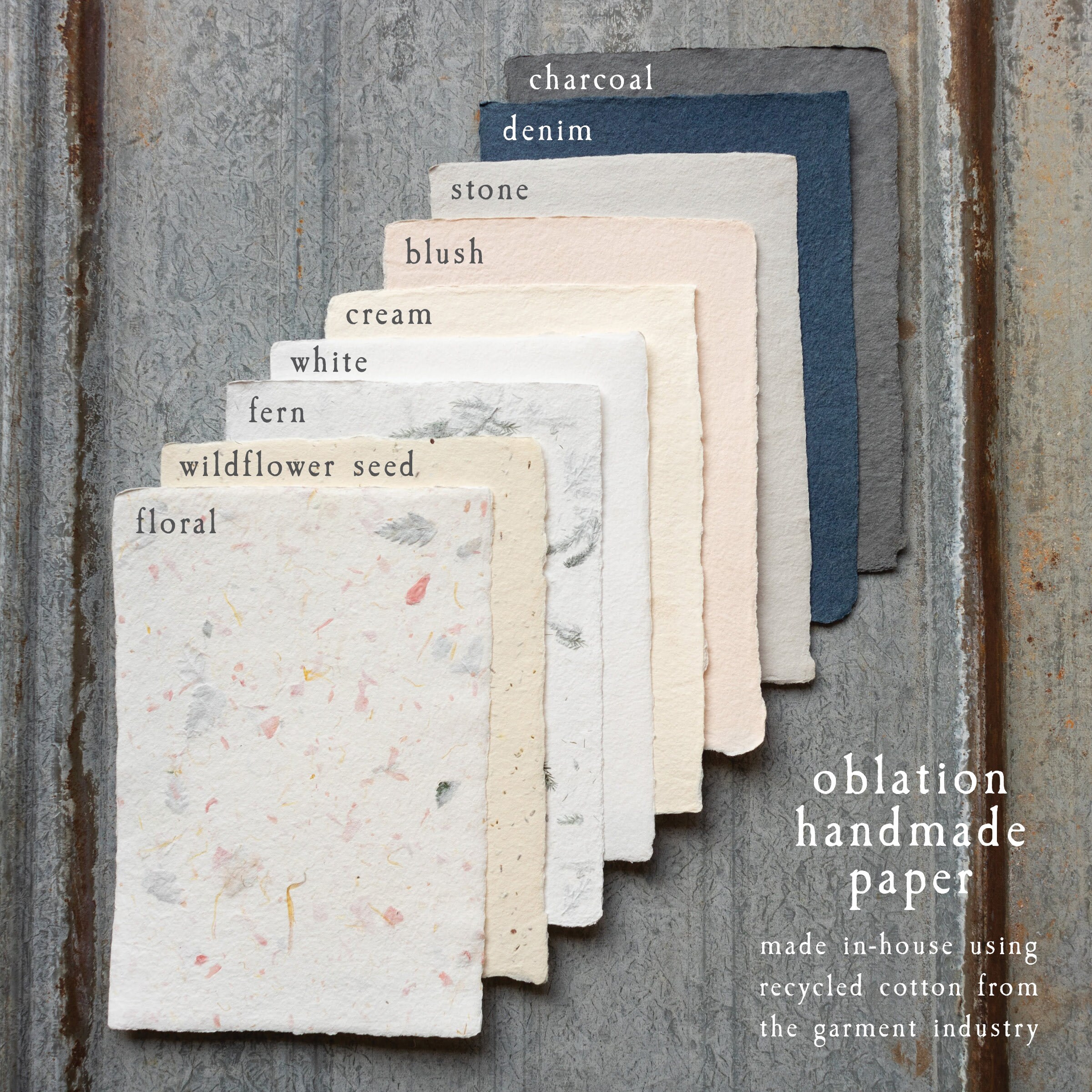Oblation Letterpress White 4-ply Museum Board Wedding Invitation Alison ...