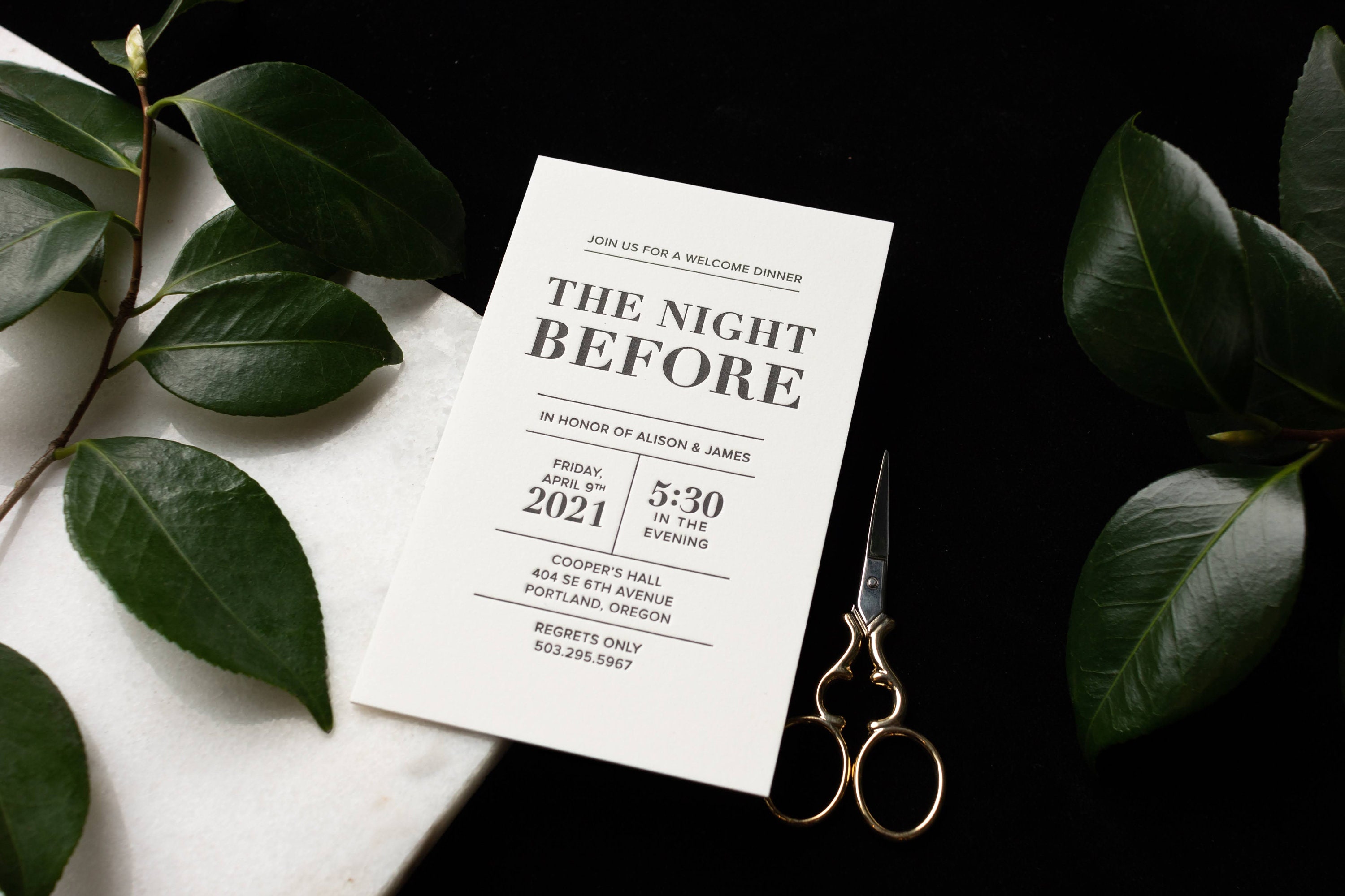 Oblation Letterpress White 4-ply Museum Board Wedding Invitation Alison ...