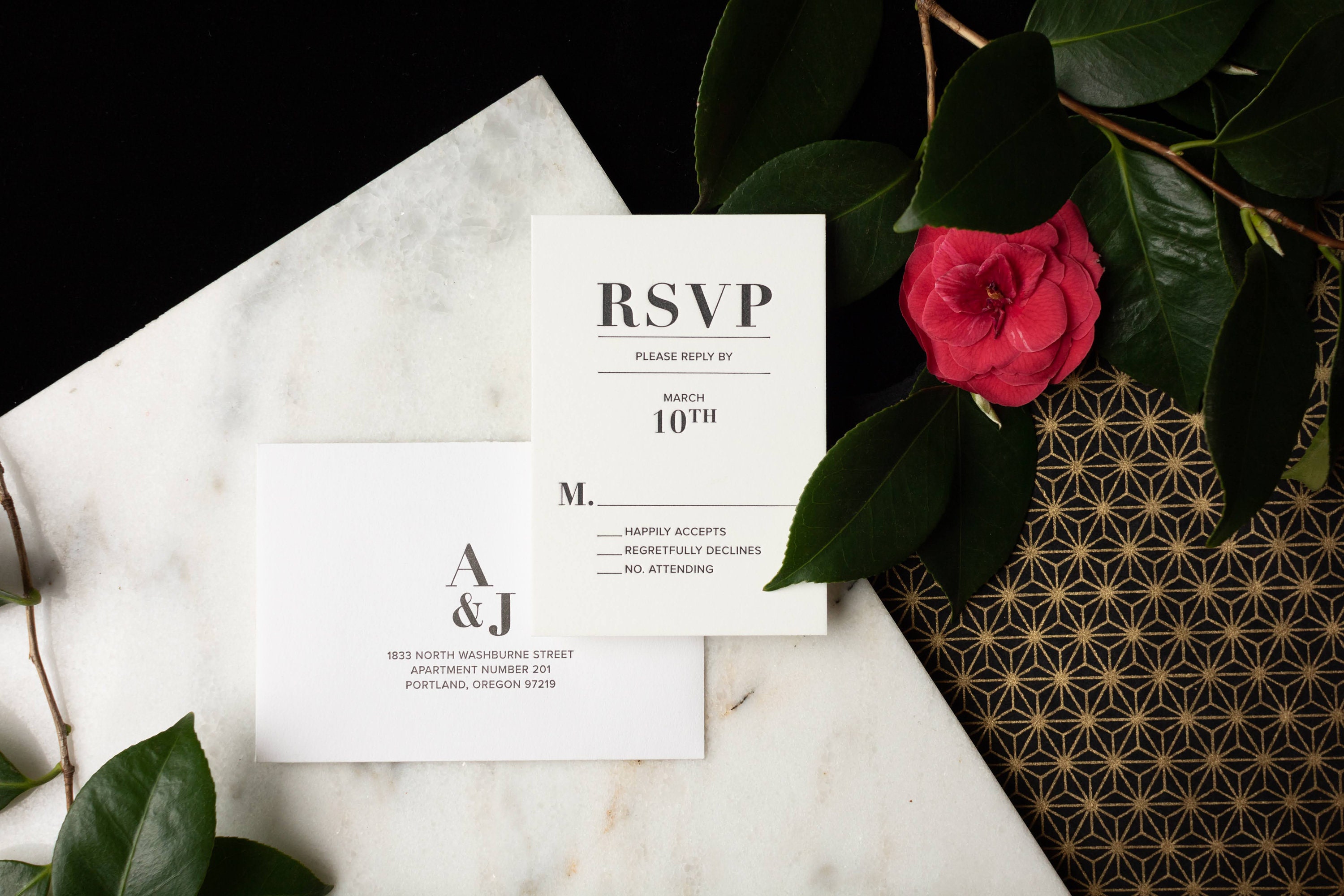 Oblation Letterpress White 4-ply Museum Board Wedding Invitation Alison ...