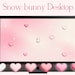 Pink Snow Bunny Desktop Wallpaper | Soft Desktop Wallpaper | Lovely ...