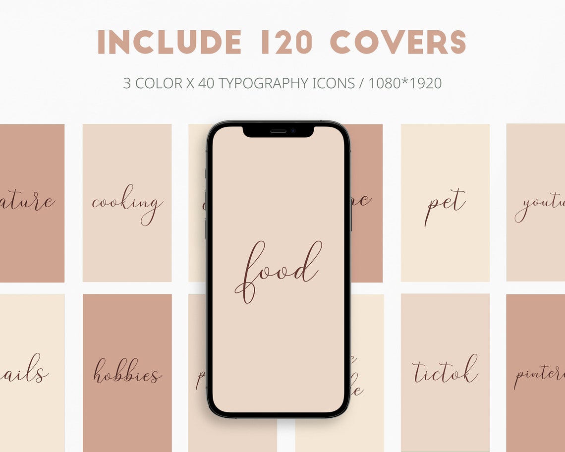 Beige Highlight Covers | Branding for Instagram | Insta Wallpaper ...