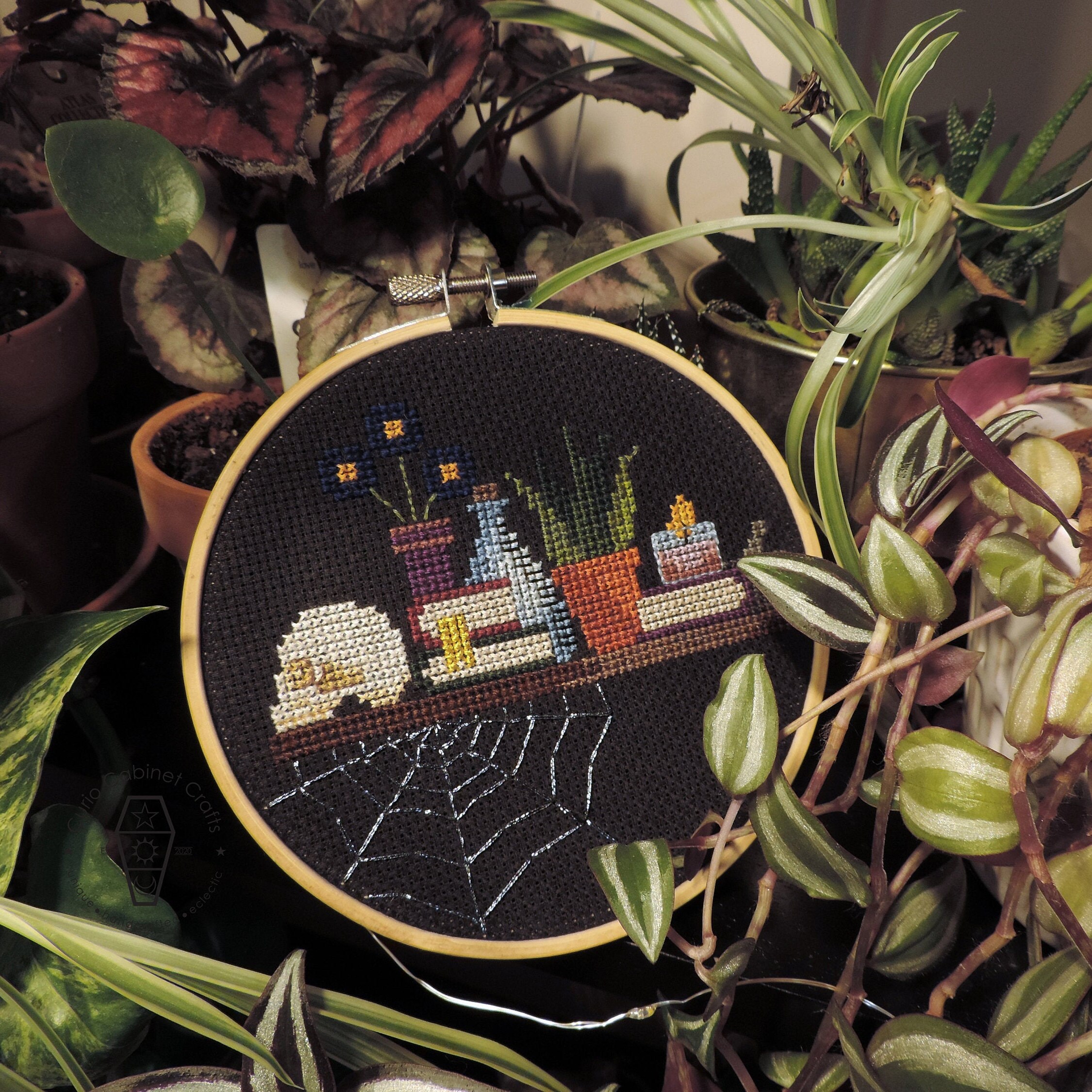 Botany Shelf PDF Cross-stitch Pattern Bookshelf, Lab, Plants, Books ...