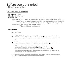 La Lune Et Le Chat Noir PDF Cross-stitch Pattern Black Cat - Etsy