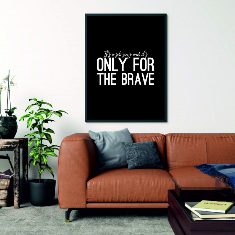Louis Tomlinson Lyrics Printable Poster Only the Brave / One - Etsy