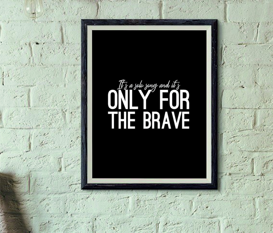 Louis Tomlinson Lyrics Printable Poster Only the Brave / One - Etsy