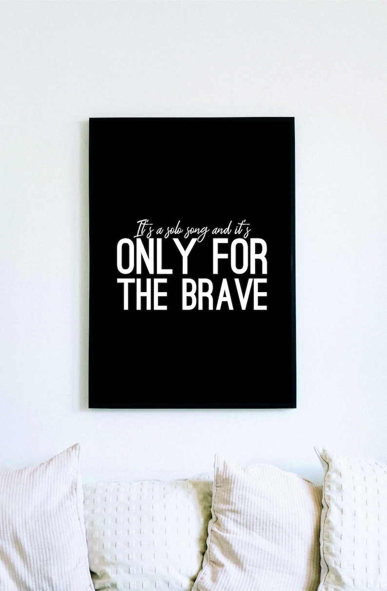 Louis Tomlinson Lyrics Printable Poster Only the Brave / One - Etsy