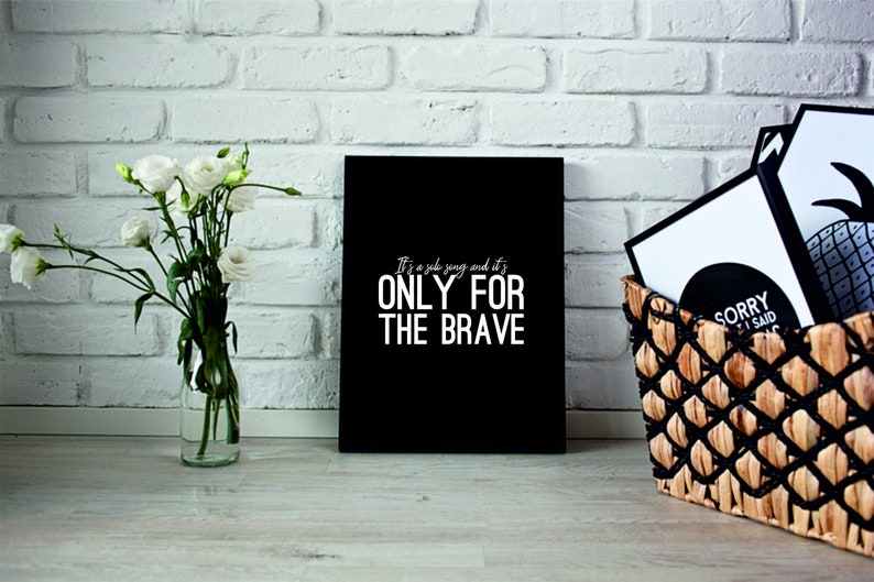Louis Tomlinson Lyrics Printable Poster Only the Brave / One - Etsy