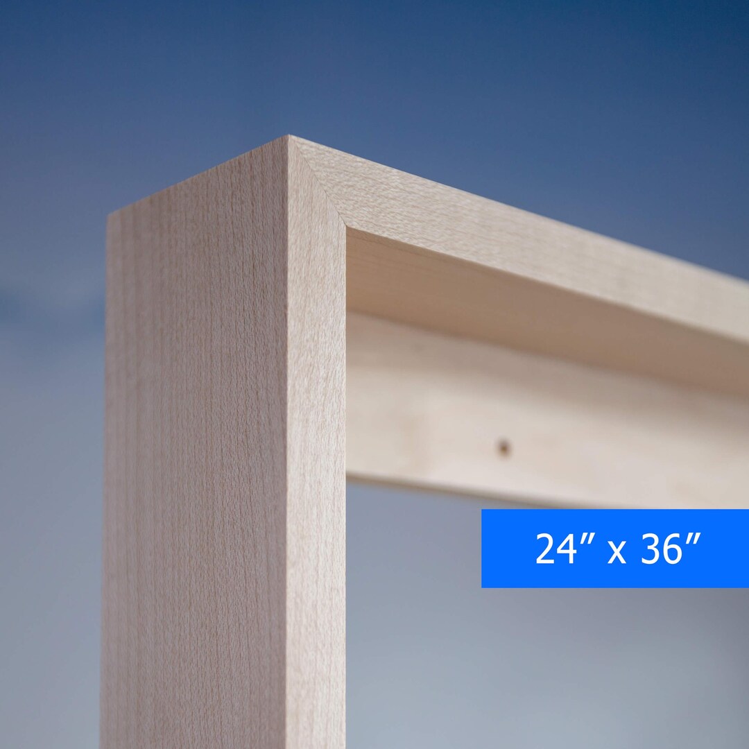24x36 Frame | 24 X 36 Regular Floating Frame for 1.5" Canvas | Wooden ...