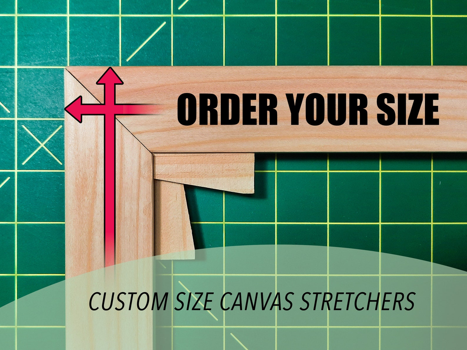 Custom Size Stretcher Bars Diy Canvas Stretching Kit Etsy