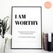 Black and White Quote, Affirmation Quote Poster, Positive Affirmation ...
