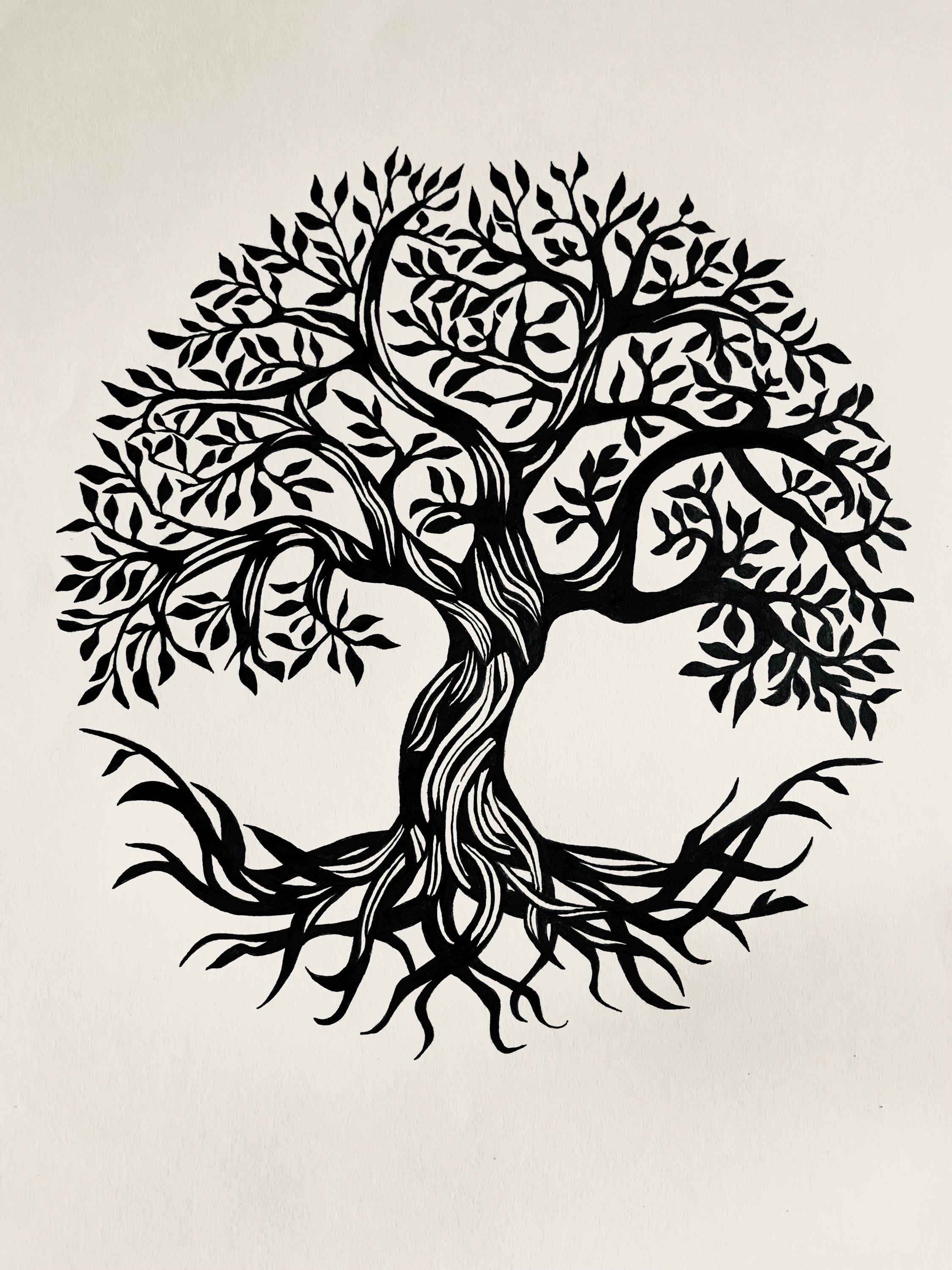 Personalised Family Tree. Tree of Life, Original Hand Drawn ...
