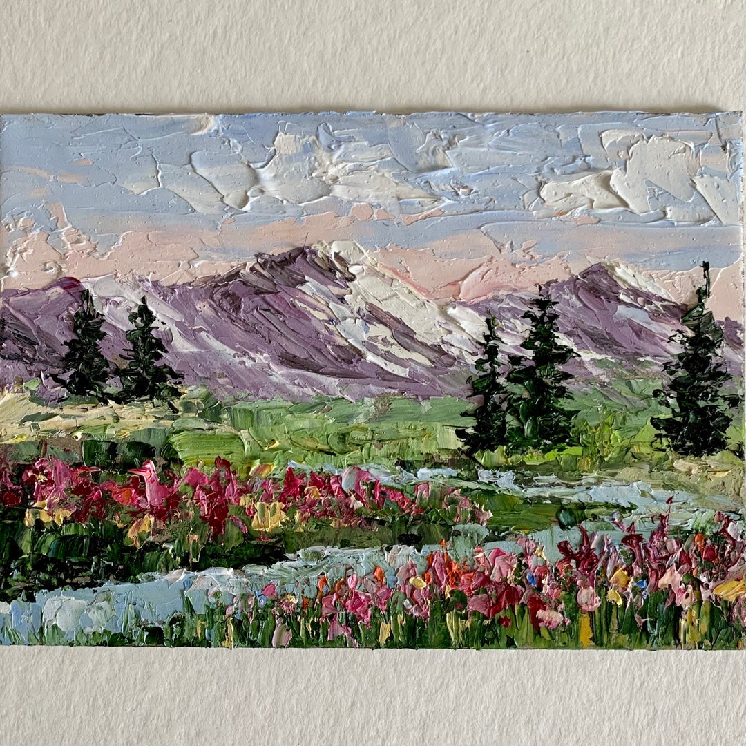 Colorado Landscape Art Mountain Scenery Artwork Original Oil Painting 5 ...
