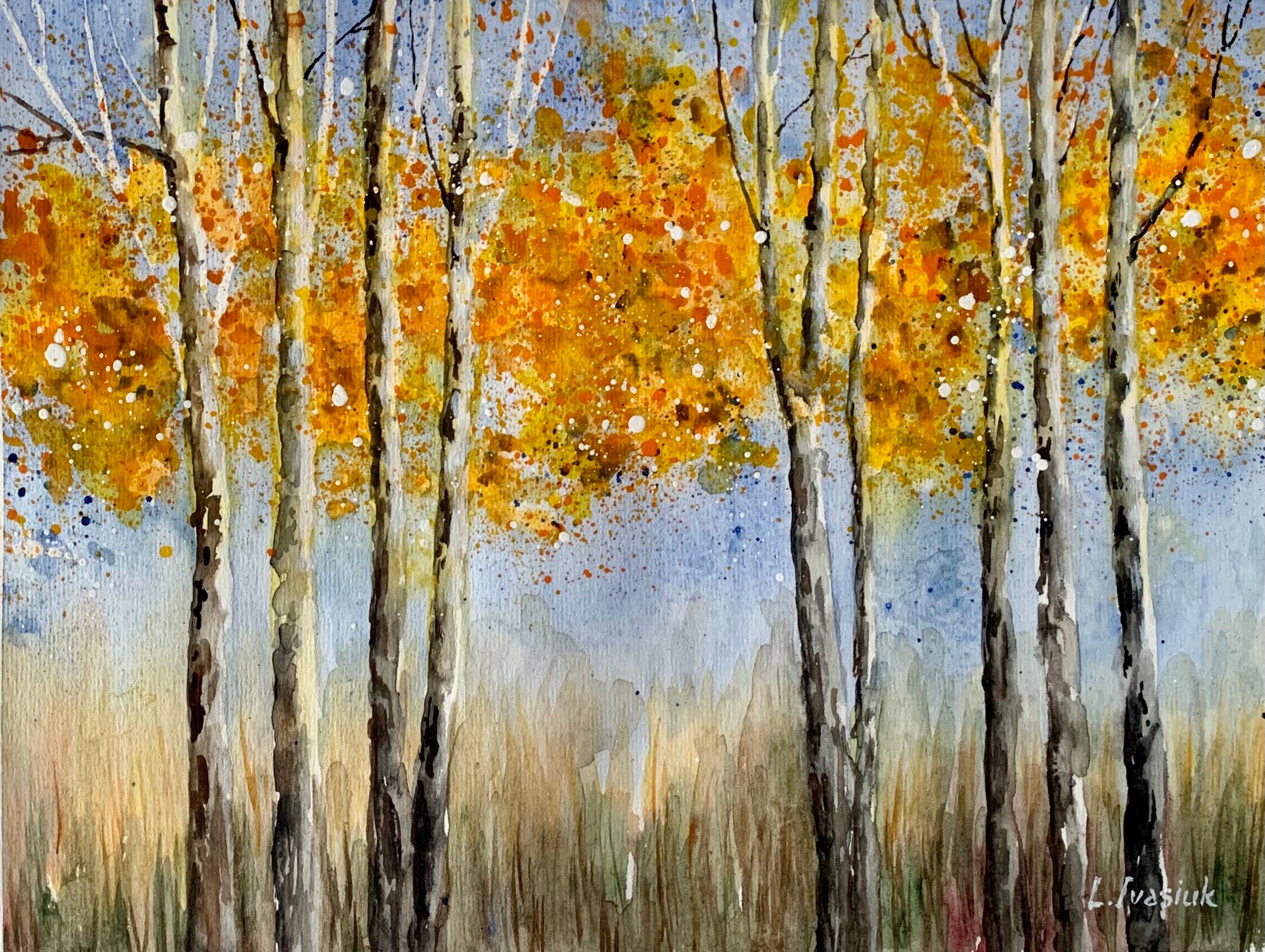 Fall Landscape Painting Aspen Trees Painting Original - Etsy
