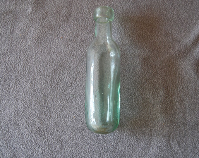 Vintage Torpedo Bottle, Green Round Bottom Bottle, Soda Bottle, Decor ...