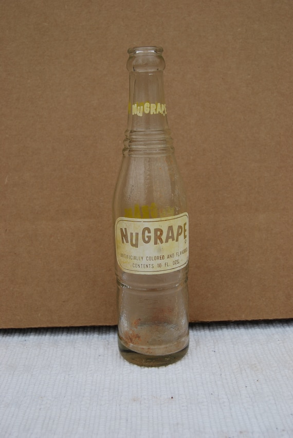 Nu Grape 10 oz Glass Soda Bottle Collectable Vintage | Etsy