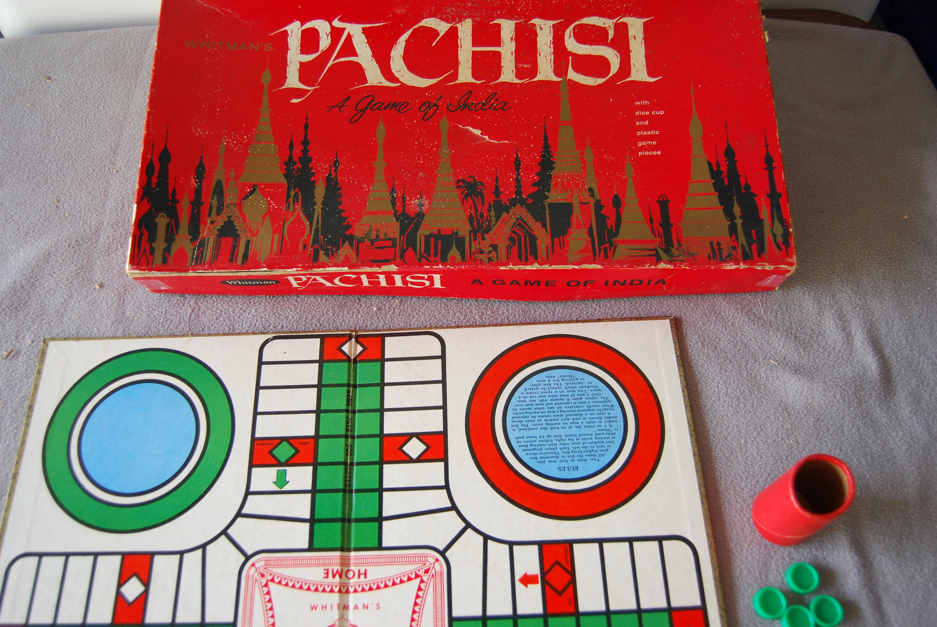 Original, Vintage 1962 Pachisi Game, Board Game, Whitman Publishing Co ...