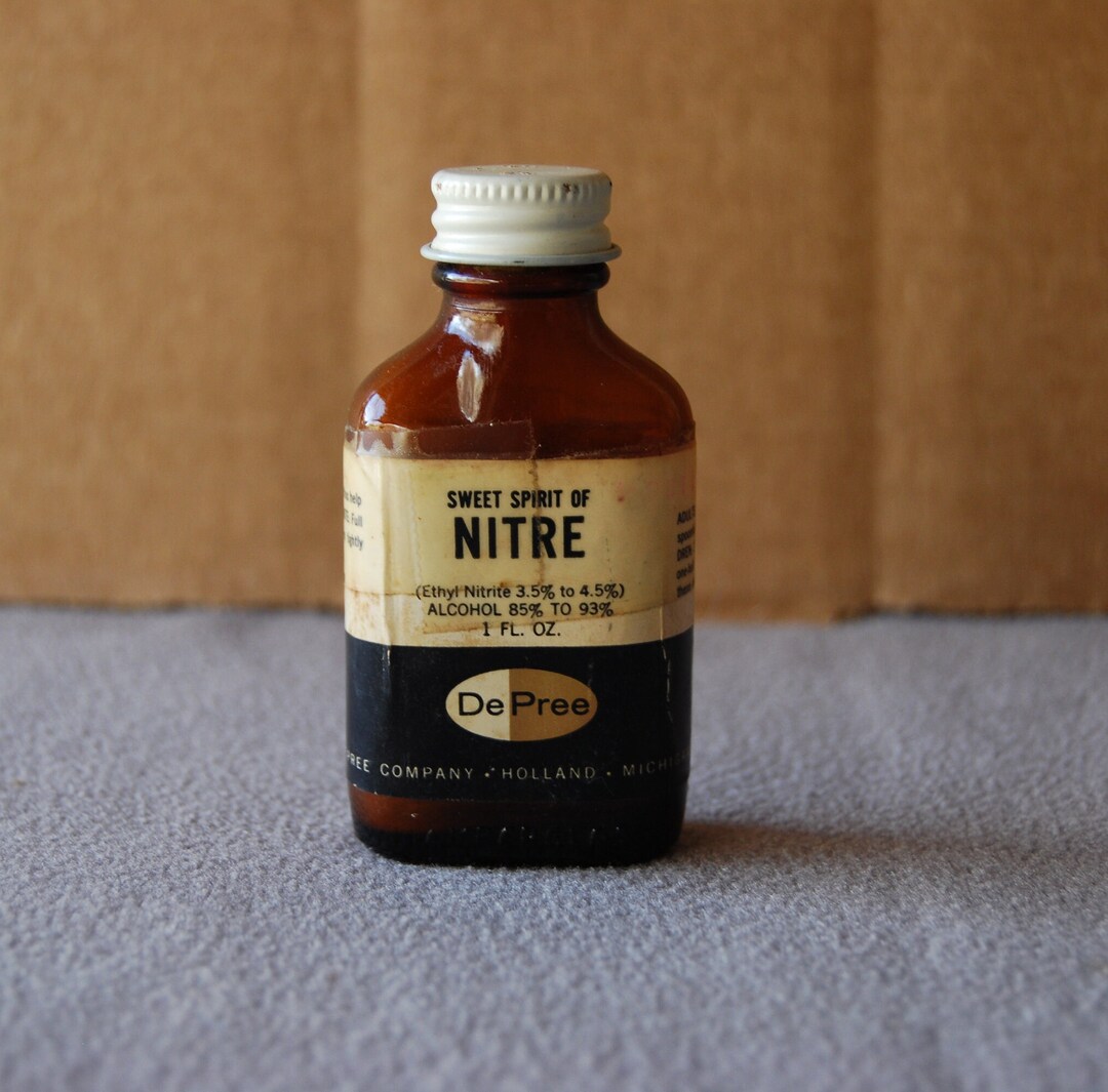 Medicine Bottle, Sweet Spirit of Nitre, Vintage Pharmaceutical Bottle ...