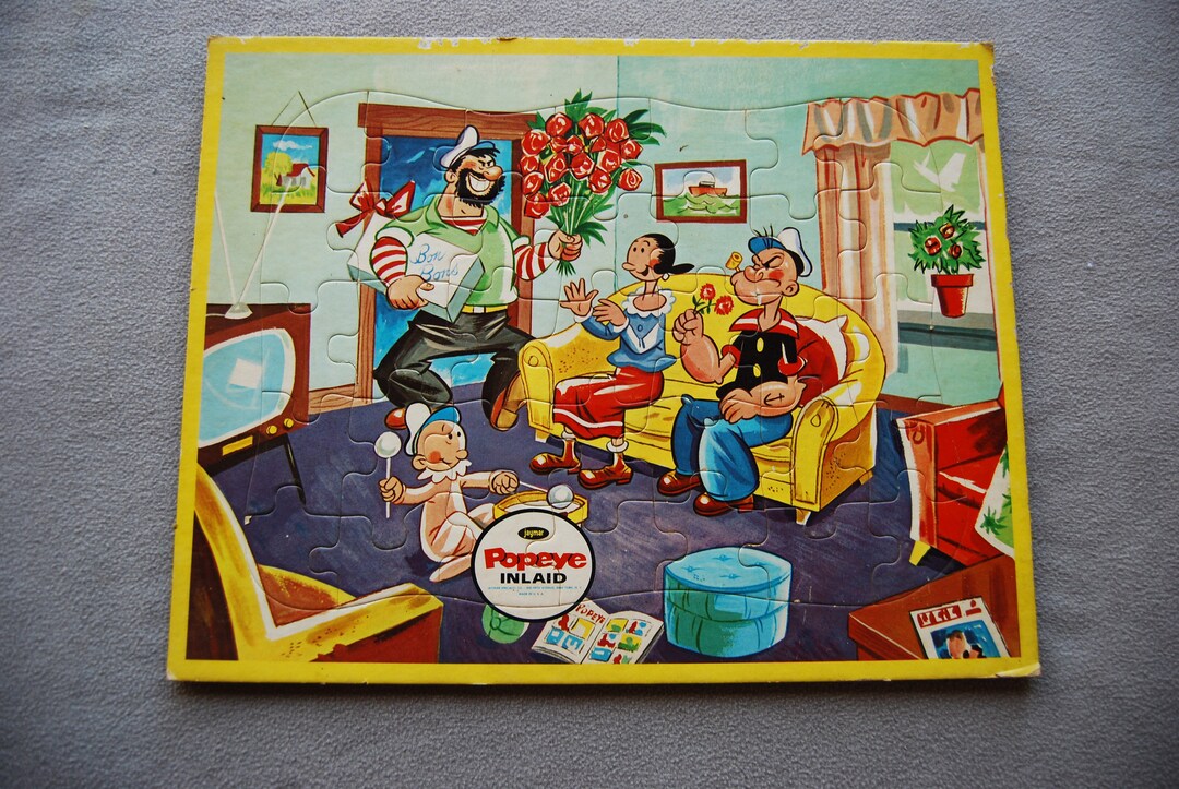 Vintage Puzzle! Popeye, Olive Oyl, Bluto, Jaymar Speciality Co., Great ...