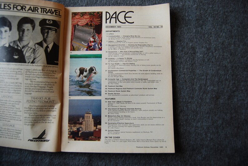 Vintage Pace Magazine, Piedmont Airlines, Aviation Memorabilia! - Etsy