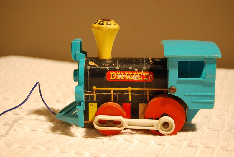 1960 Vintage Toy Train, Dinkey Train, Pull Toy, Fisher Price - Etsy