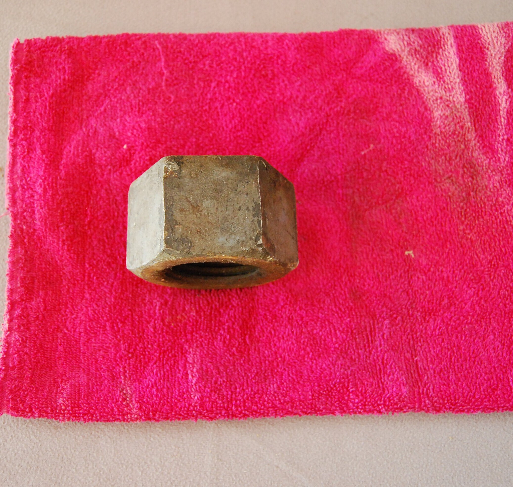 4 Inch Hex Nut, Bridge Nut, Metal, Industrial, Salvage, Shop Decor ...