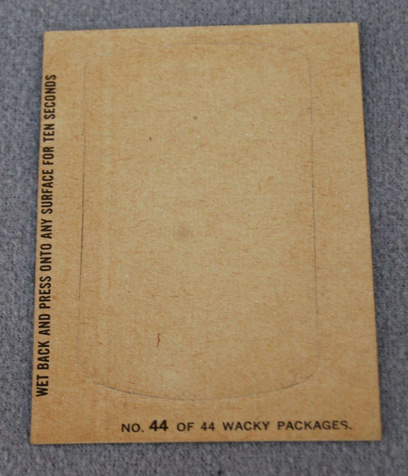 1967/68 Wacky Packages Die-cut Card, Quacker Oats No. 44, Vintage ...