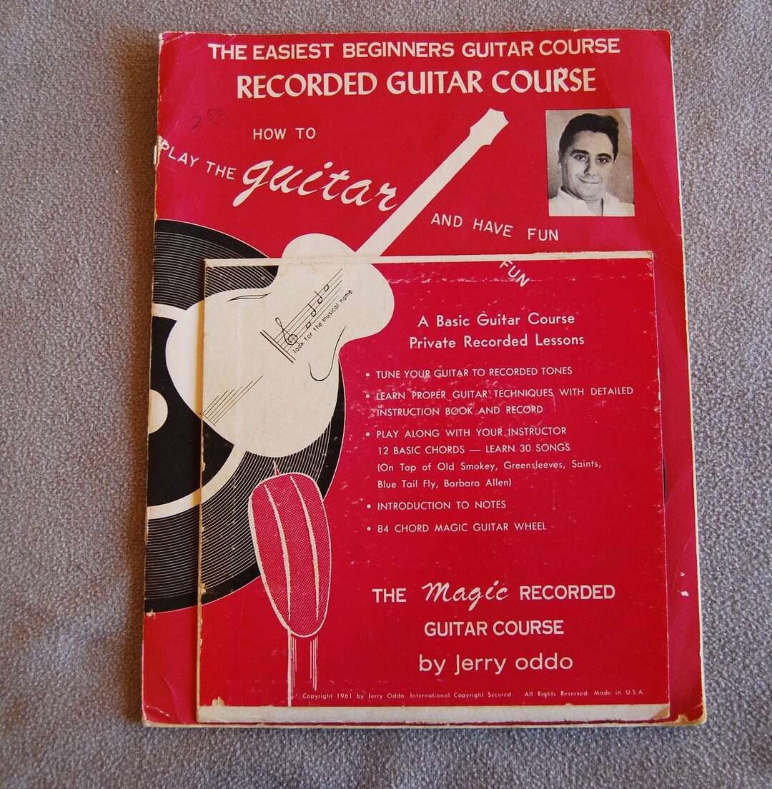 Vintage 1961 Recorded Guitar Course Jerry Oddo Beginners - Etsy
