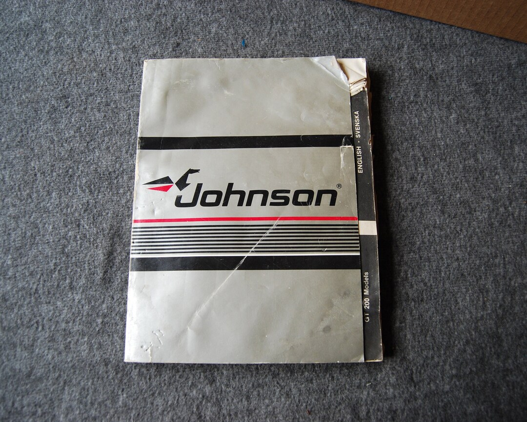 Vintage Johnson GT Motor Manual, GT 200 Outboard Motor Manual, Garage ...