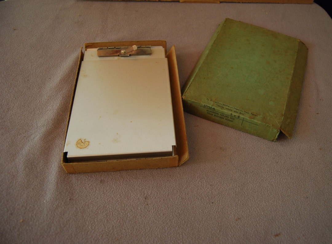 Vintage Business Form Holder, Clipboard Forms Holder, Aluminum - Etsy