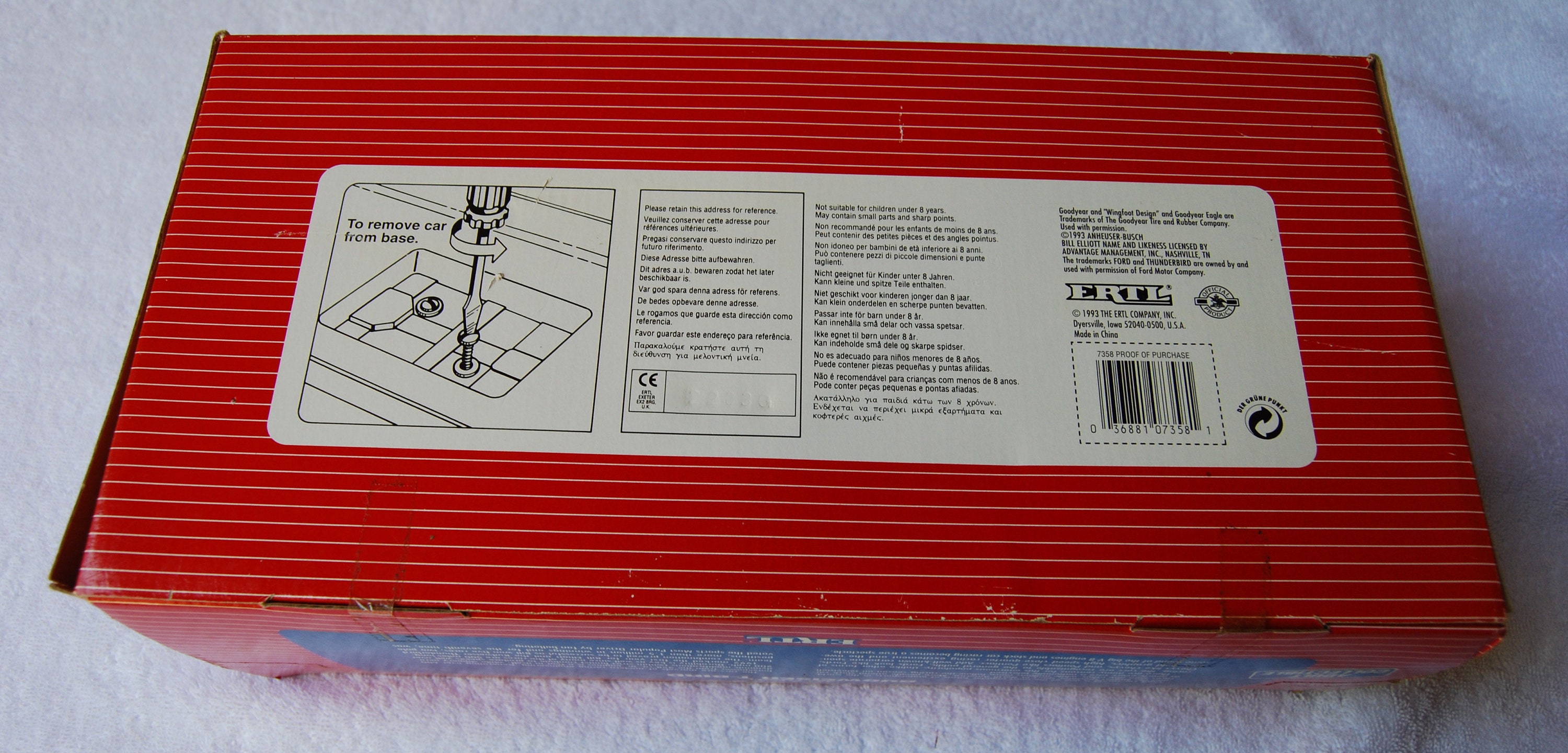 Bill Elliott 11 Budweiser, Nascar Racing, 1:18 Scale American Muscle ...