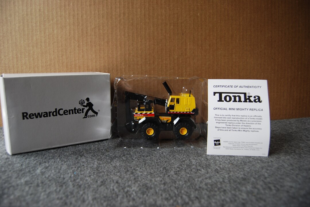 2003 Tonka Backhoe, Mini Mighty Replica, Maisto, Hasbro, #748, Toy! - Etsy