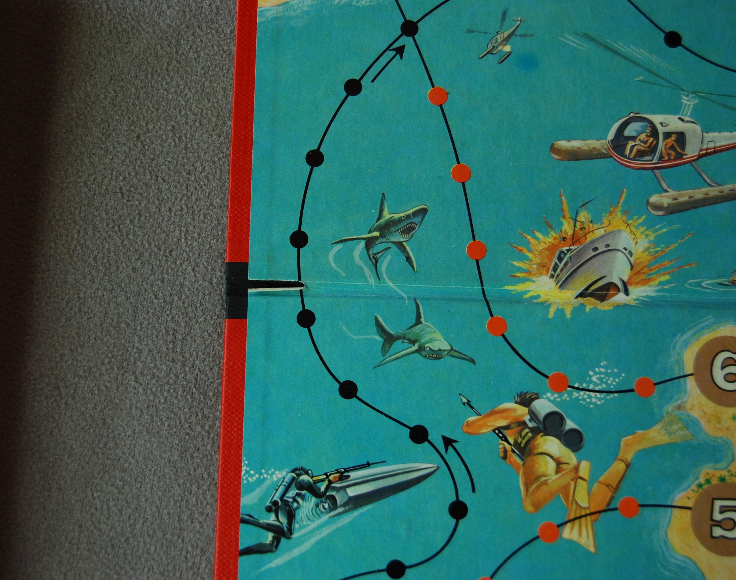 1965 Thunderball Game, James Bond 007, Milton Bradley, Board Game, Toy ...