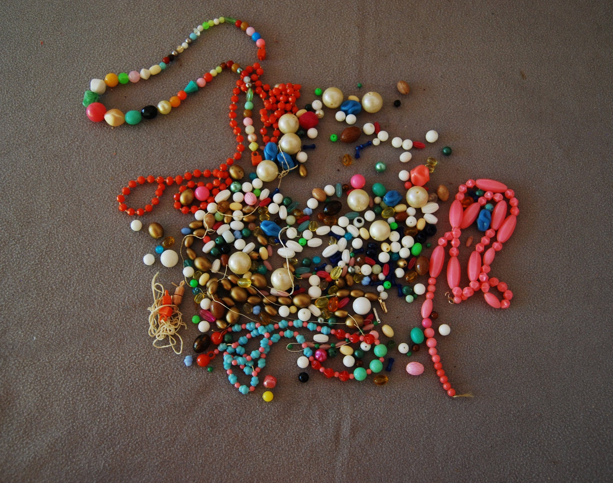 1960's or 1970's Mardi Gras Beads, Loose Beads, Fat Tuesday Celebration ...