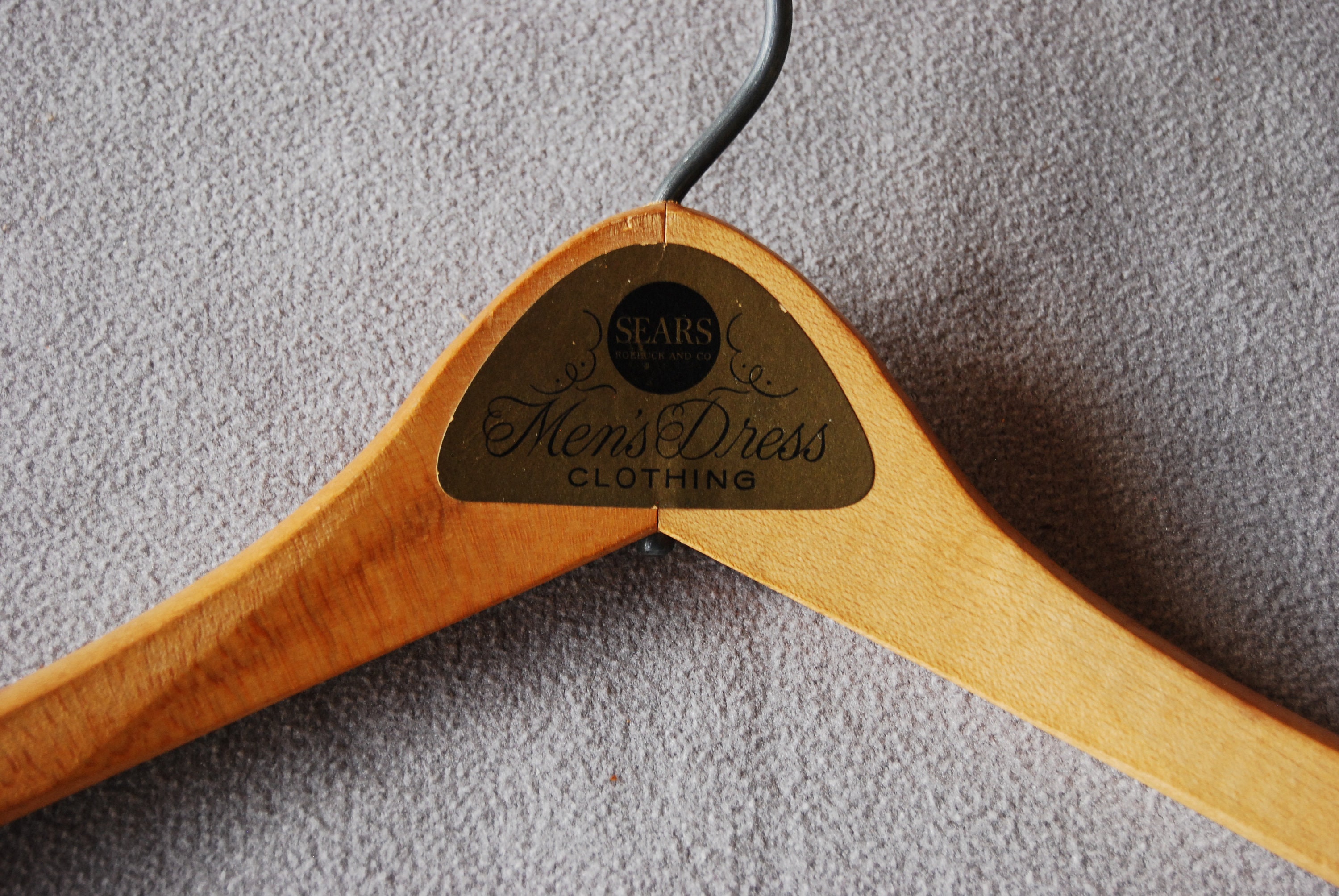 Vintage Wood Sears Roebuck and Co. Mens Dress Clothing Hanger, Wooden ...