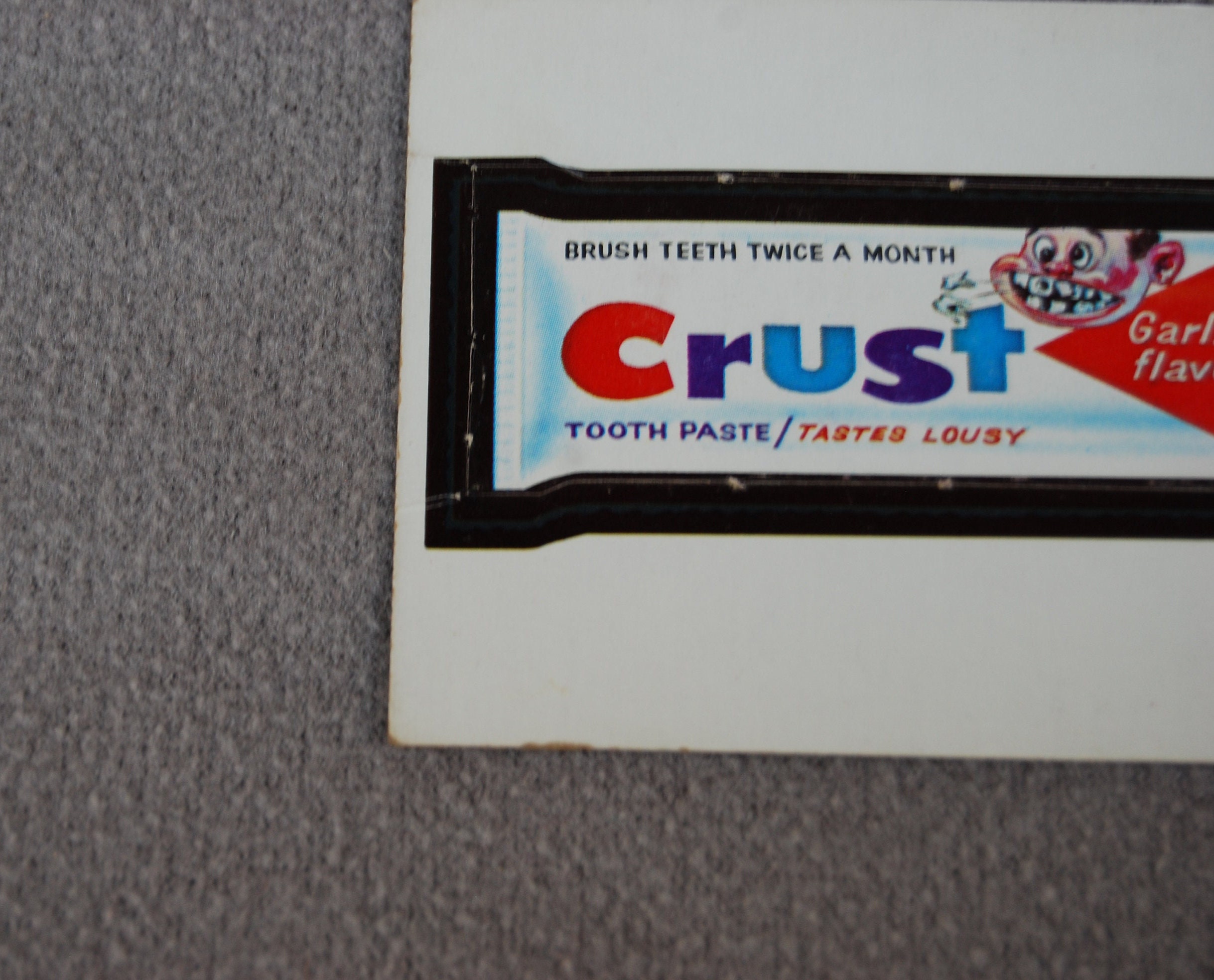 1967/68 Wacky Packages Die-cut Card, Crust, No. 12, Collectible - Etsy