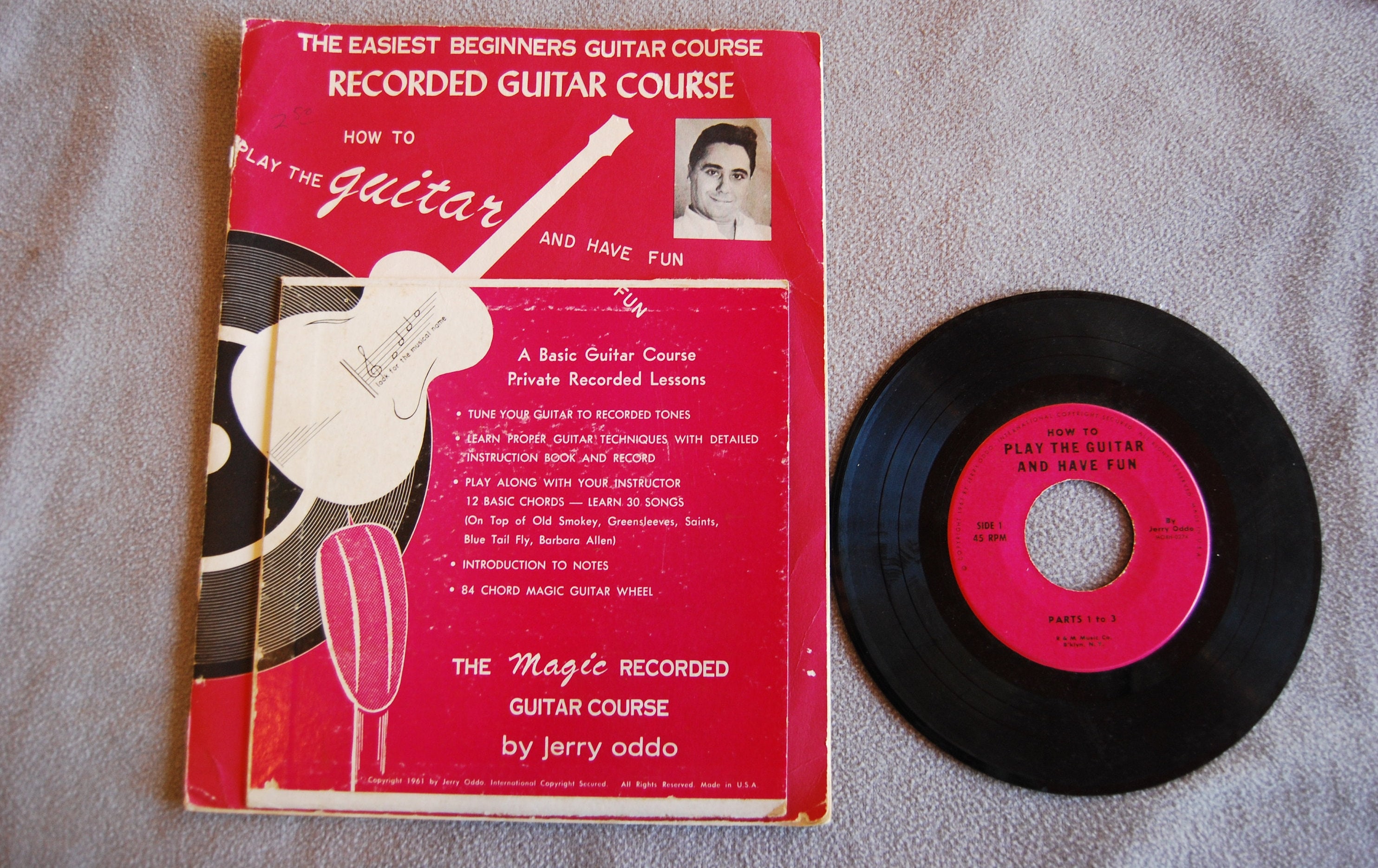 Vintage 1961 Recorded Guitar Course, Jerry Oddo, Beginners Guitar ...