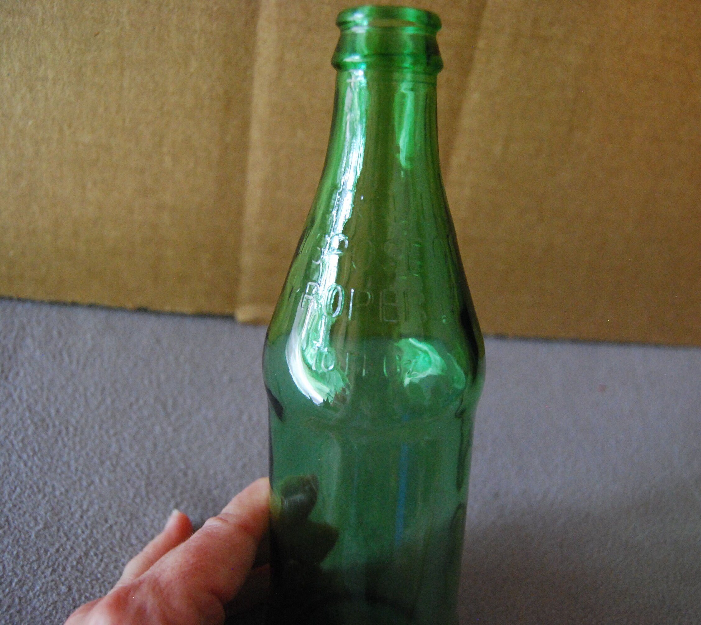 Vintage Green Bottle, 10oz Green Glass Bottle, Beverage, Soda Pop ...