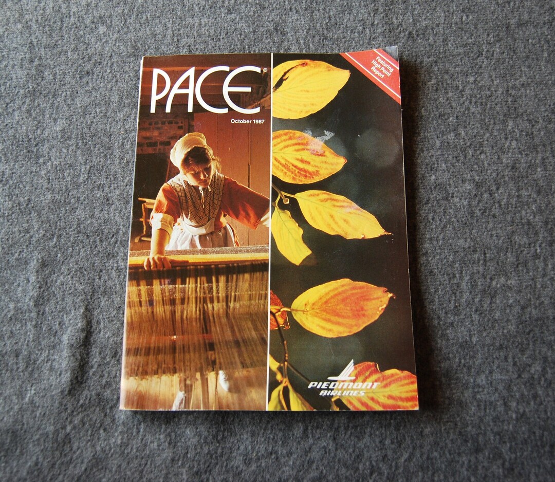 Pace Magazine October 1987, Piedmont Airlines, Aviation Memorabilia! - Etsy