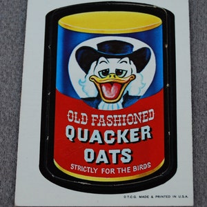 1967/68 Wacky Packages Die-cut Card, Quacker Oats No. 44, Vintage ...