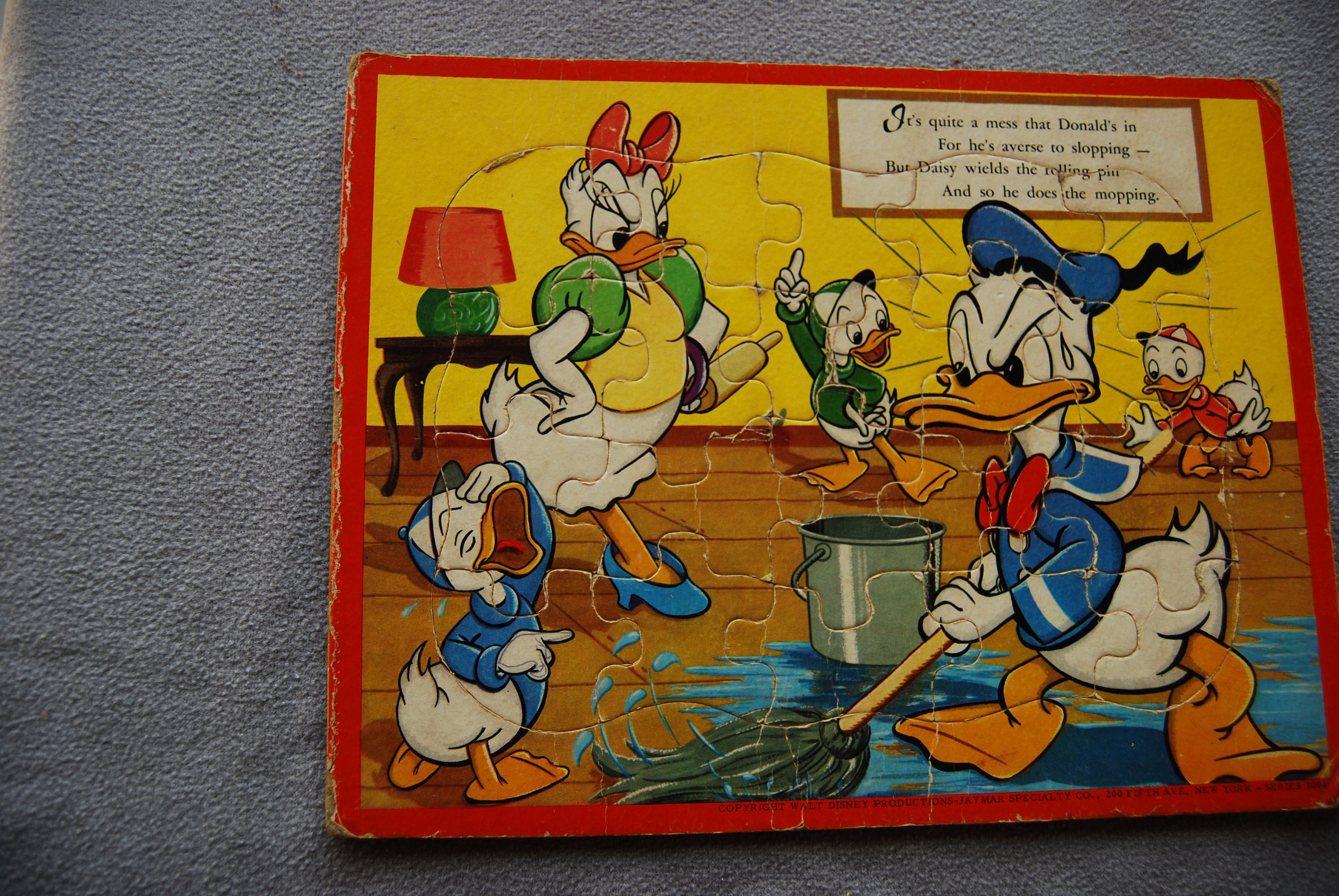 Vintage 19501960's Puzzle, Walt Disney Donald Duck Puzzle. Jaymar ...