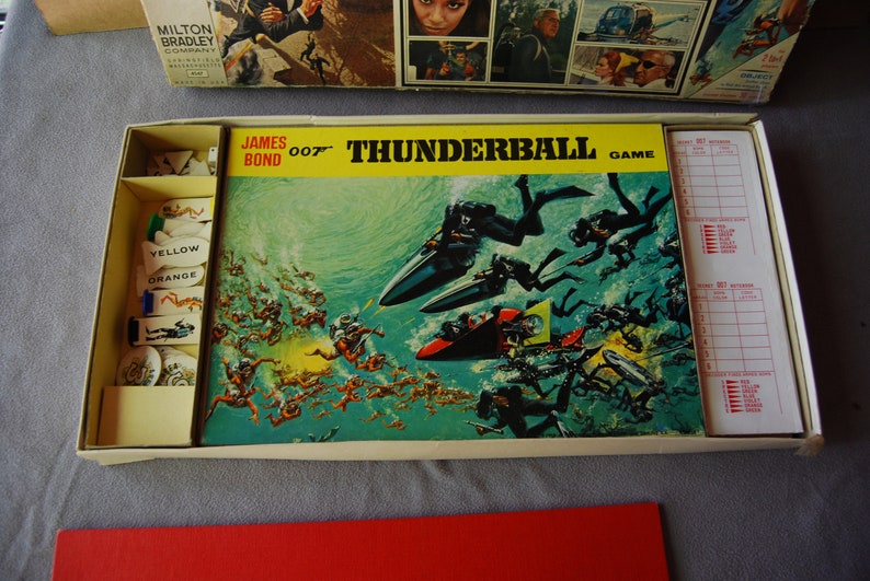 1965 Thunderball Game, James Bond 007, Milton Bradley, Board Game, Toy ...