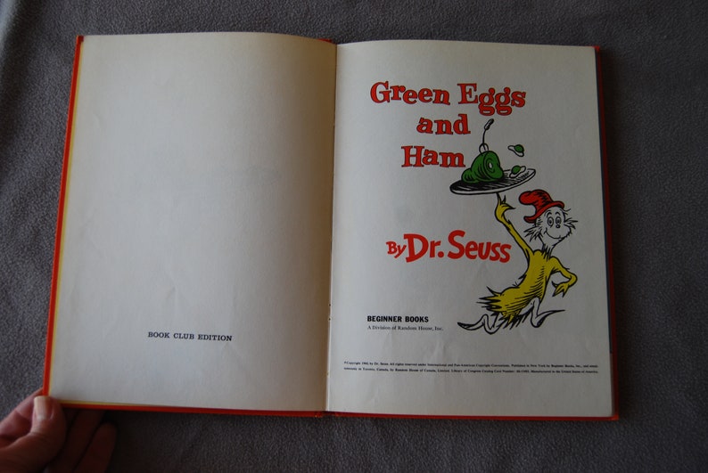 Green Eggs And Ham Dr Seuss 1960 Beginner Books A Division Etsy