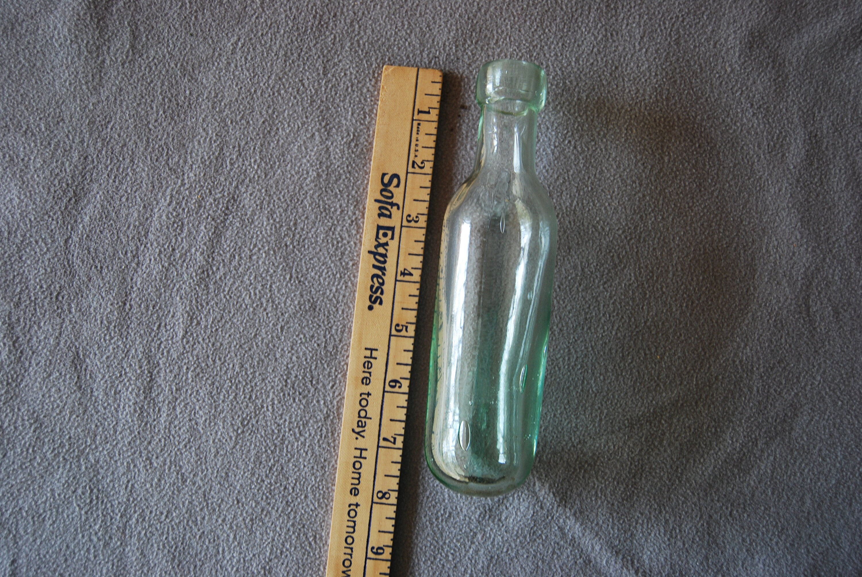 Vintage Torpedo Bottle, Green Round Bottom Bottle, Soda Bottle, Decor ...