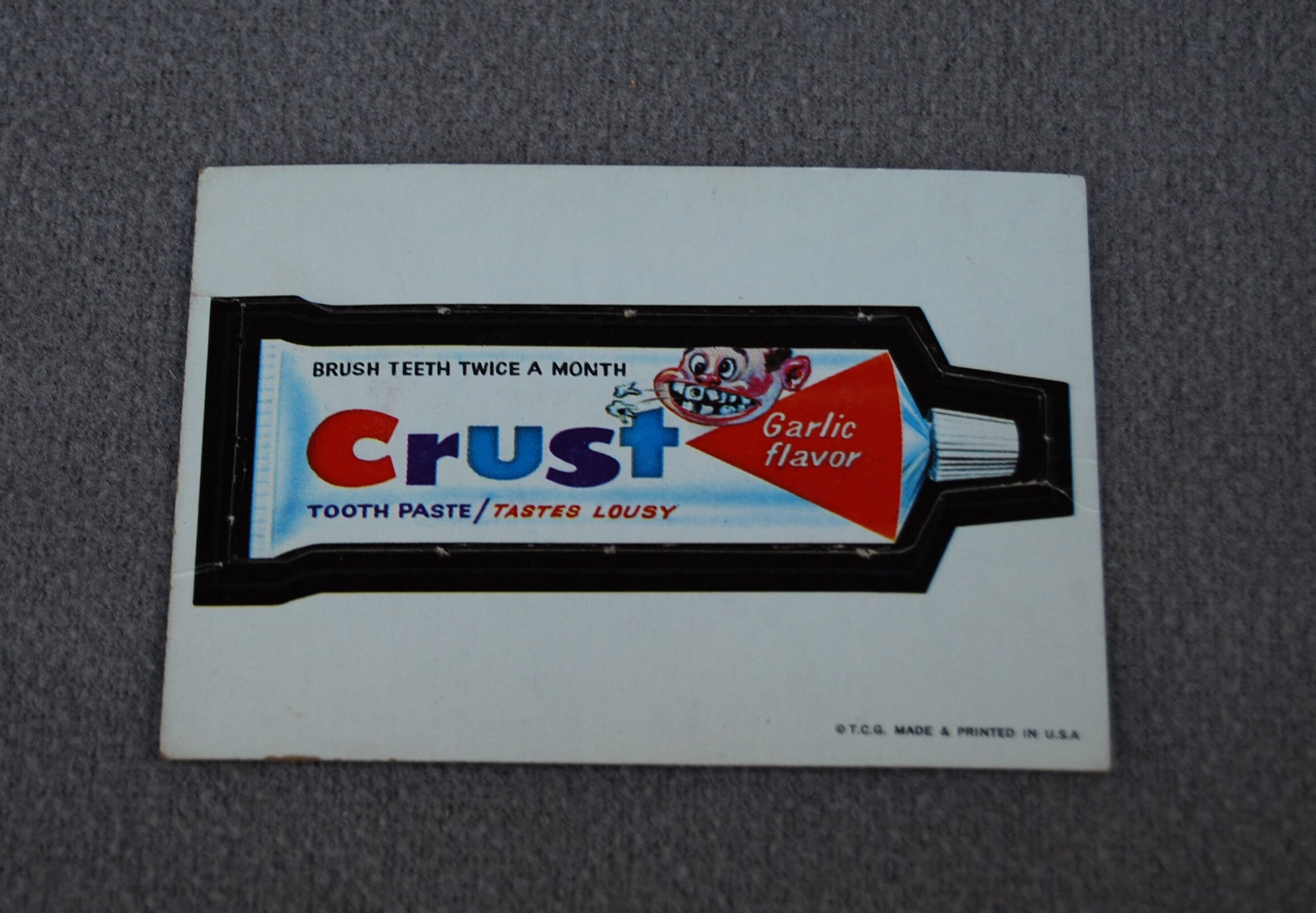 1967/68 Wacky Packages Die-cut Card, Crust, No. 12, Collectible! - Etsy