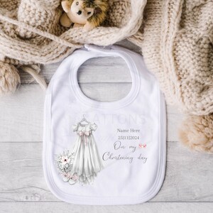 Christening | Christening Bib | on Your Baptism Day | Dribble Catcher ...