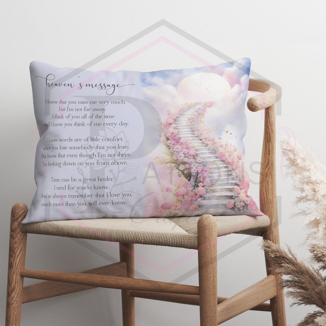Memorial Cushion | in Memory Cushion | Heavens Message | I Think of You ...