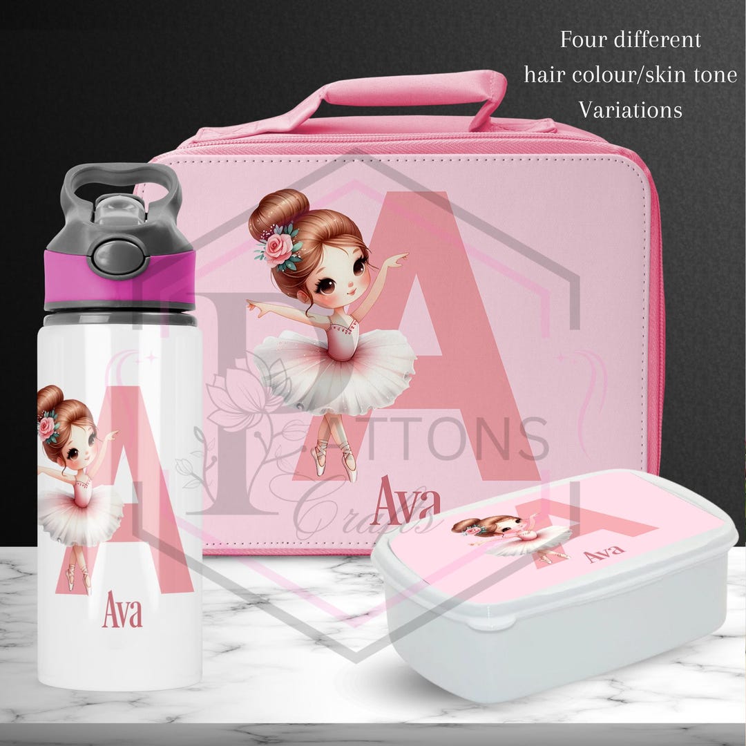 Lunch Box Set Personalised Lunch Box Ballerina Lunch Box Lunch Bag Set ...