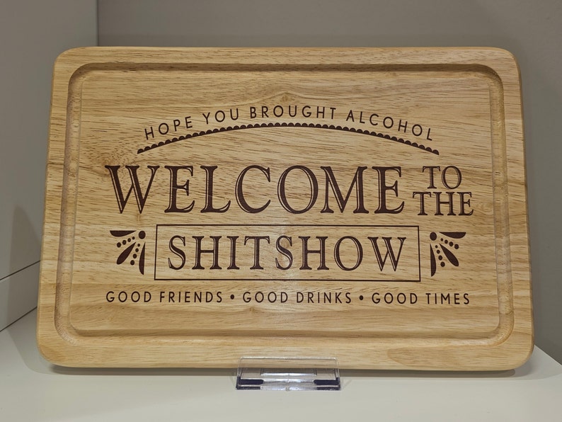 Welcome to the Shitshow Chopping Board: Funny New Home Gift - Etsy