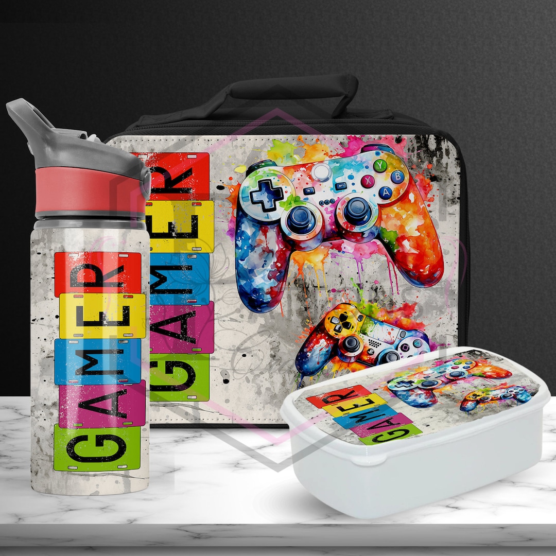 Gamer Lunch Box Set | Lunch Bag Set | Back to School | Lunch Bag ...