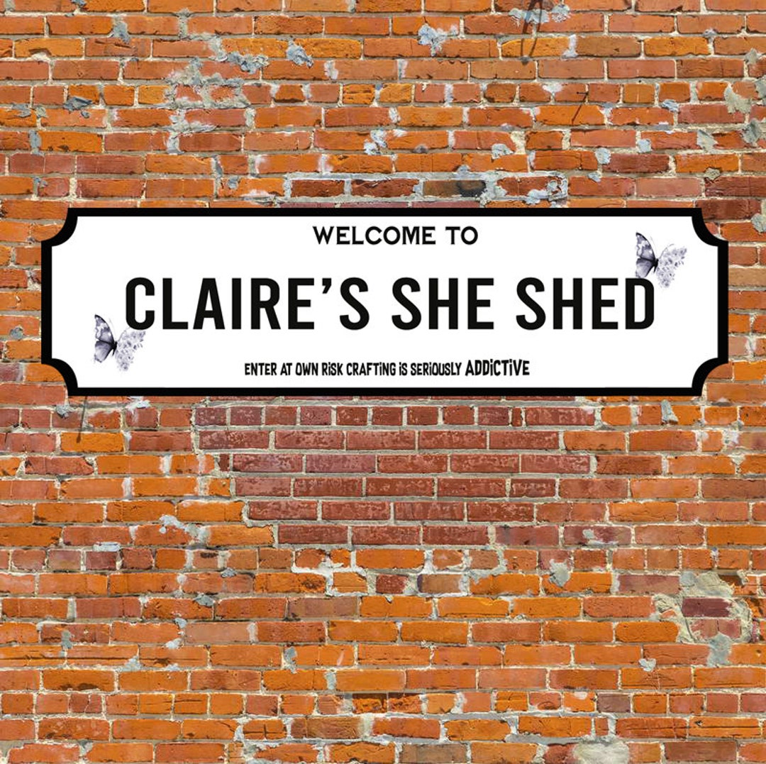 Personalised She Shed Aluminium Sign, Perfect Gift Idea for a Woman's ...